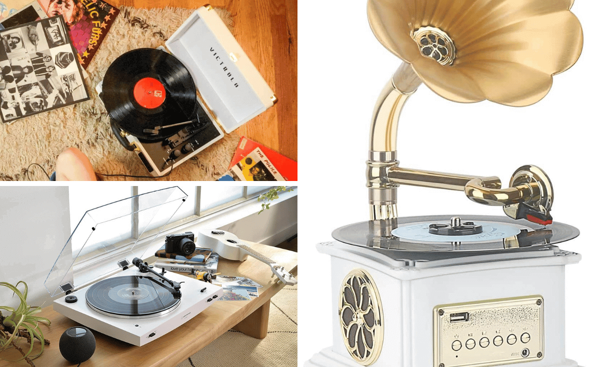 An Audiophile Wants To Hear: A White & Gold Record Player!