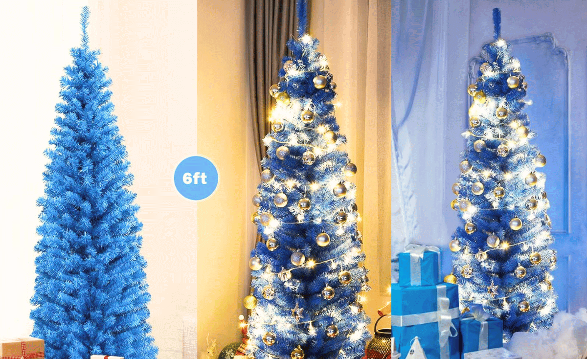 Uh-Huh. I'm All Shook Up With Blue Christmas Trees Uh-Huh!